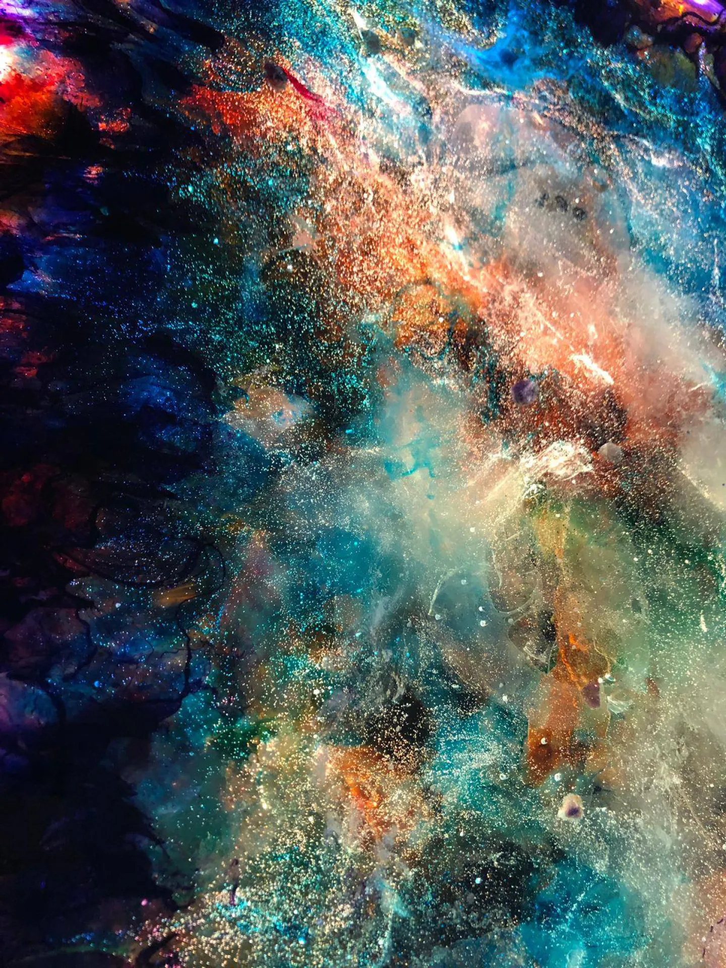 Abstrakte Kunst aus Epoxidharz – Kundenprojekte